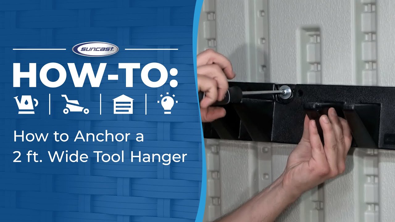 How to Anchor a 2ft Wide Tool Hanger - YouTube