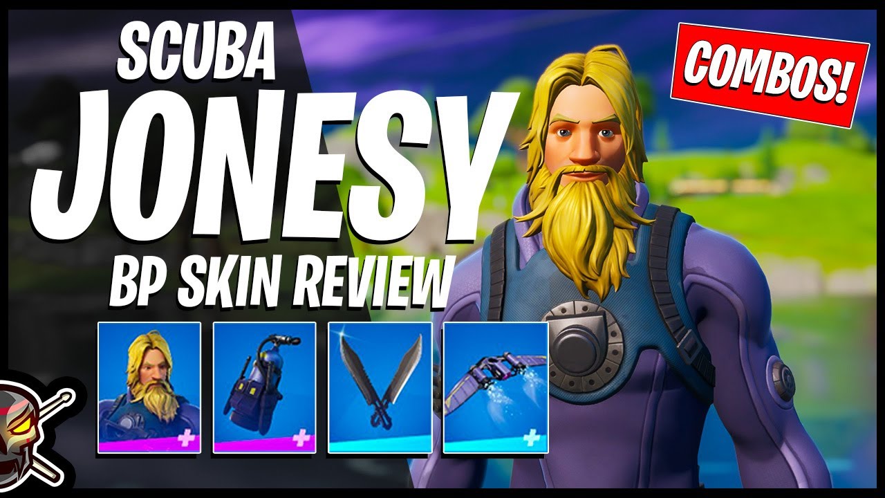 SCUBA JONESY Skin Review | Gameplay + Combos! (Fortnite Battle Royale ...