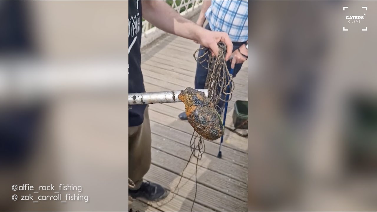 Guy Pulls WWII Hand Grenade From River While Magnet Fishing - YouTube