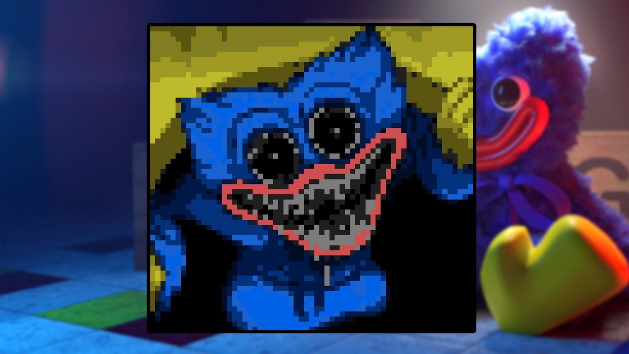 Huggy Wuggy Pixel Art Drawing | Pixel Flower - YouTube