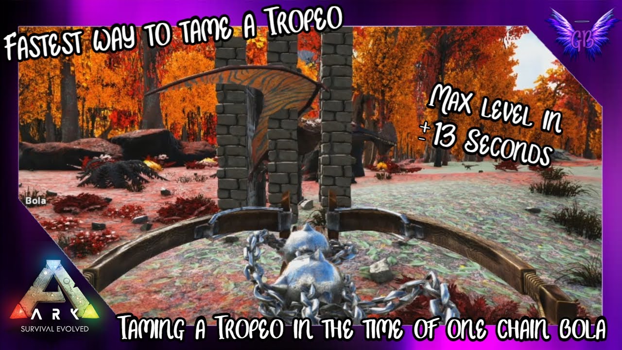 How to tame a max level Tropeo in under 1 minute! - ARK: Survival ...
