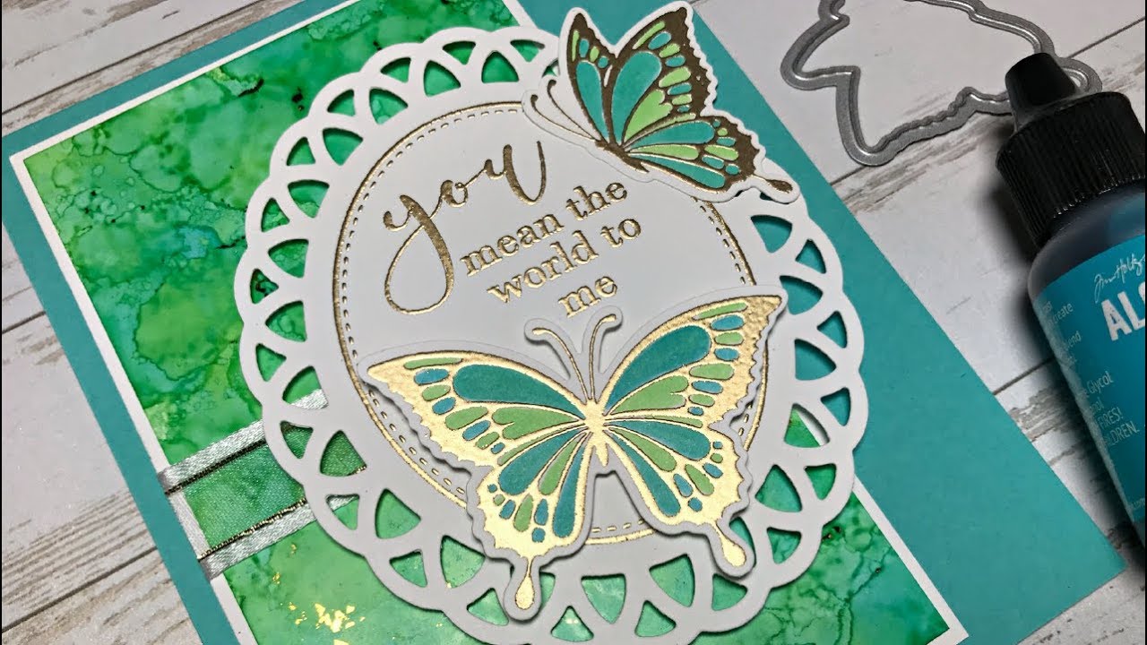 How to Use Alcohol Inks with Fancy Foil - YouTube