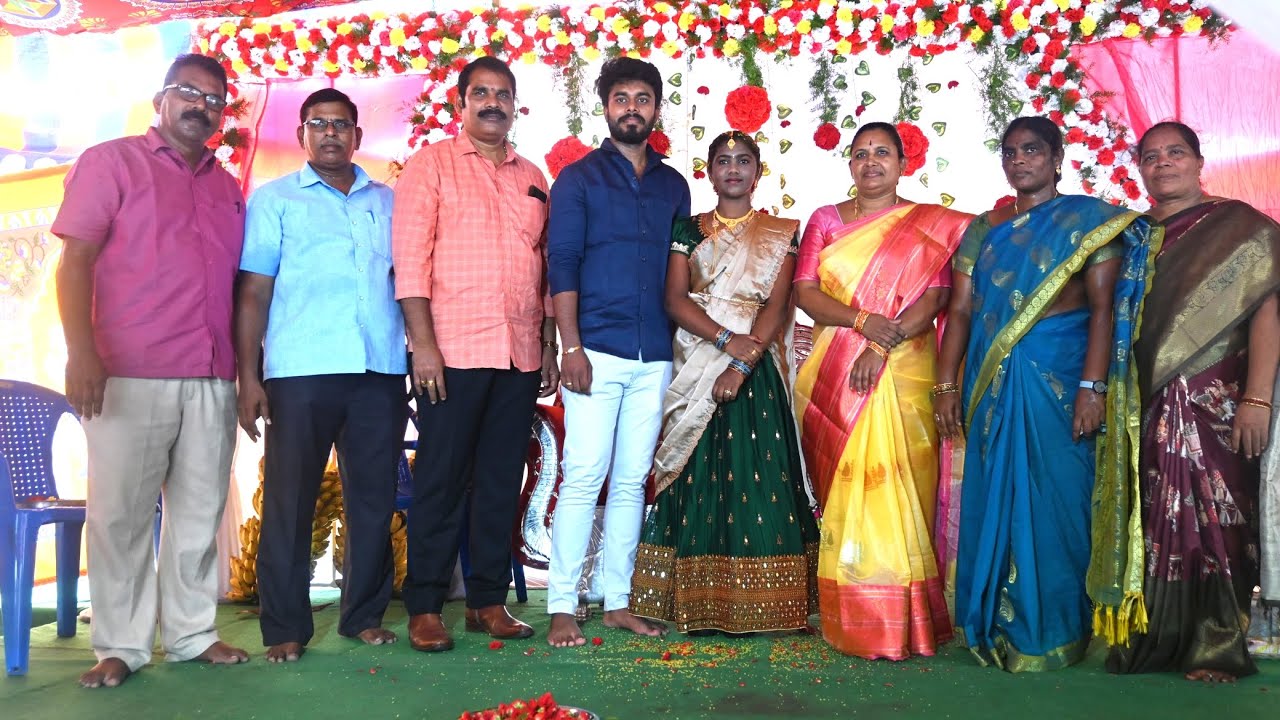 Deekshitha's Half Saree Ceremony Celebrations - YouTube