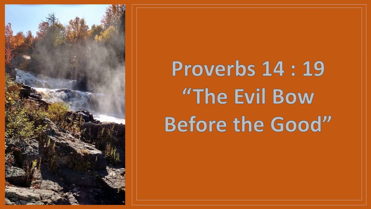 Proverbs 14,19 The evil bow before the good,KJV singalong w lyrics,Dm ...