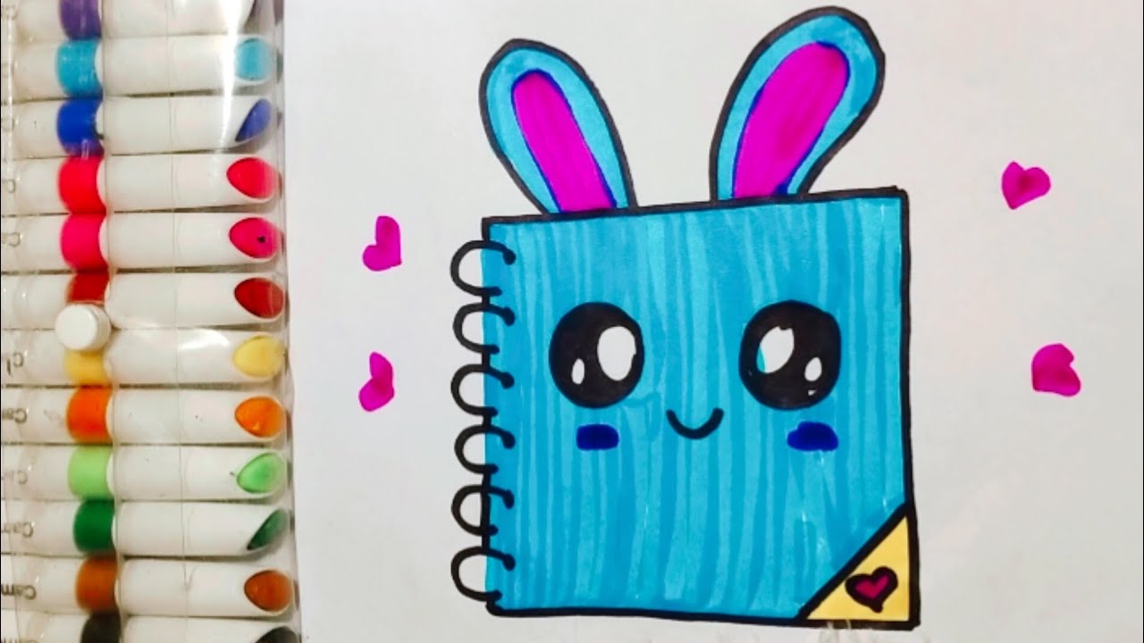 How to draw Cute diary for notes 🎶 || Easy and simple drawing tutorial ...