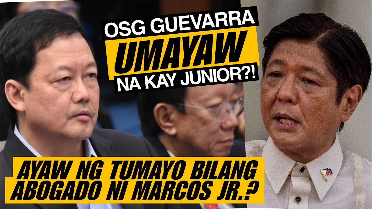 OSG UMAYAW na sa ADMlN ni JUNIOR?! Ayaw ng maging ABOGADO ng PALASYO ...