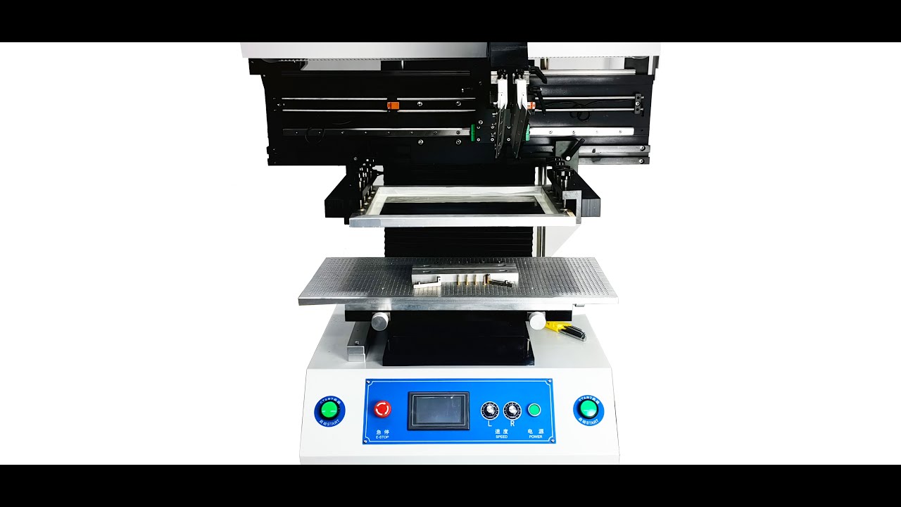 How to use semi automatic soldering printer machine - YouTube