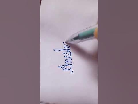 beautiful cursive writing "Anisha"#handwriting#shorts - YouTube