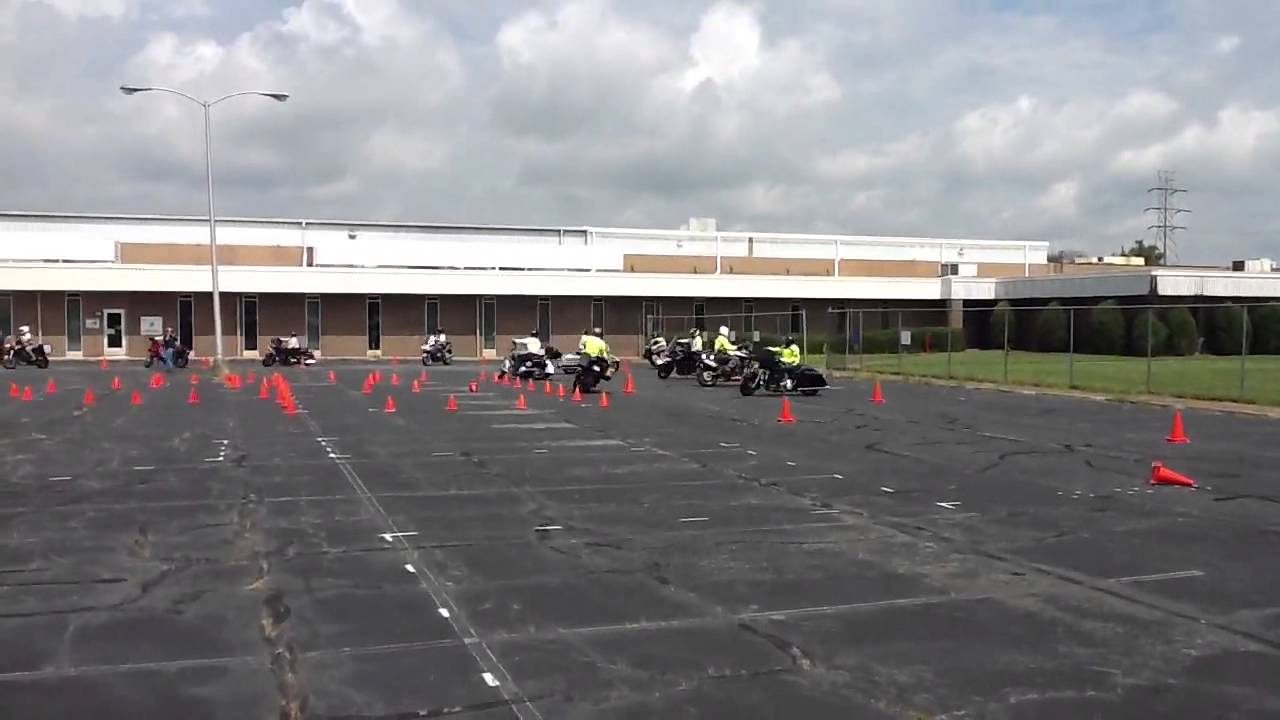 MM1 Motorcycle Instructors Practicing double cone weave - YouTube