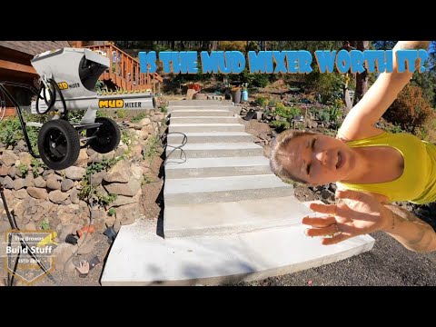 Mud Mixer Assembly, Review, and First Project. Concrete Stairs DYI ...