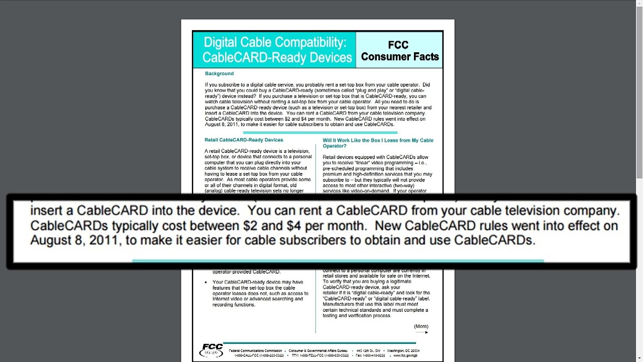 Worse Than a CableCARD? - YouTube