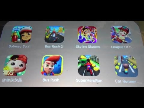 Subway surfers Vs Bus Rush 1,2 Vs Subway 2 vs Pig run vs Cat run vs ...