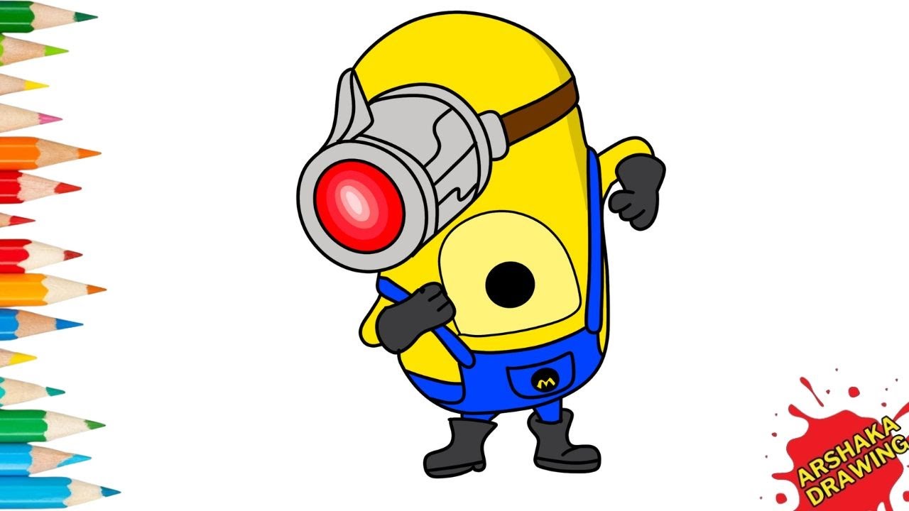 Mega Minions Mel Drawing Tutorial Easy Step by Step | How to Draw ...