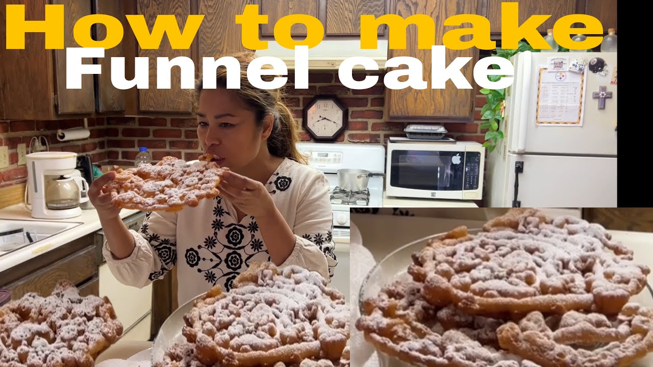 How I make Funnel Cake. Everyone loved it! Must try. #funnelcake - YouTube