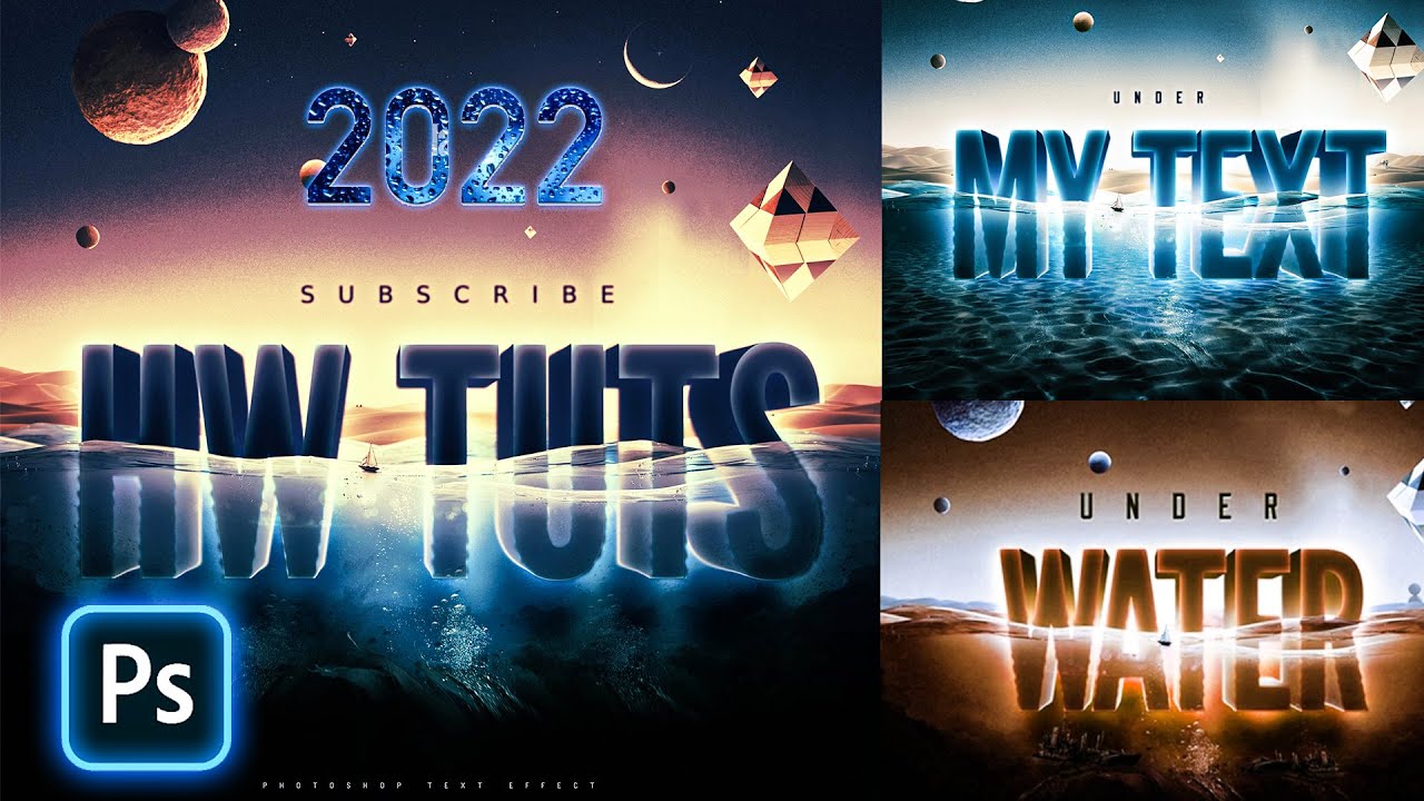 Underwater Text Effect Photoshop | Text Effect Photoshop - YouTube