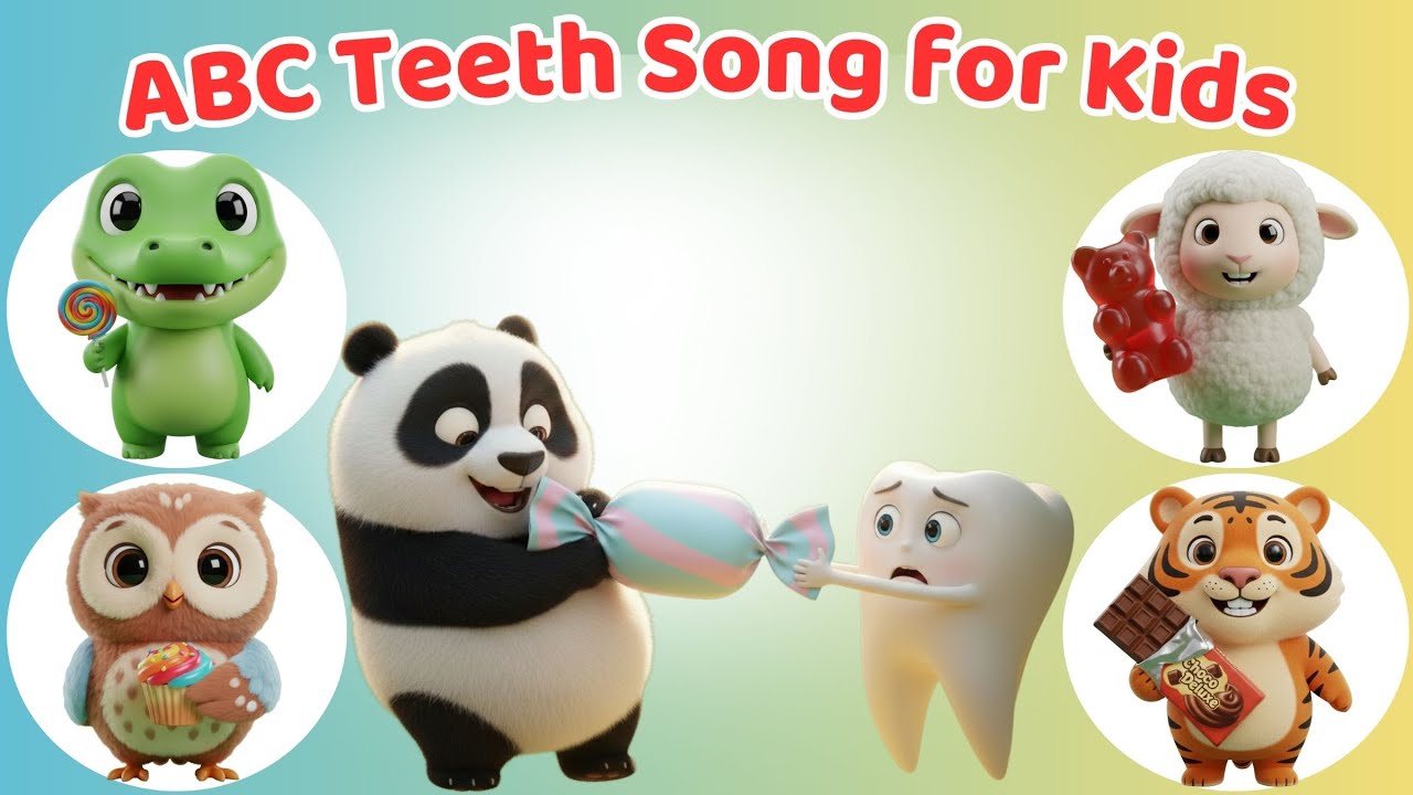 ABC Teeth Song for Kids 🦷 No Candy, No Cavities! Fun Animal Sounds ...