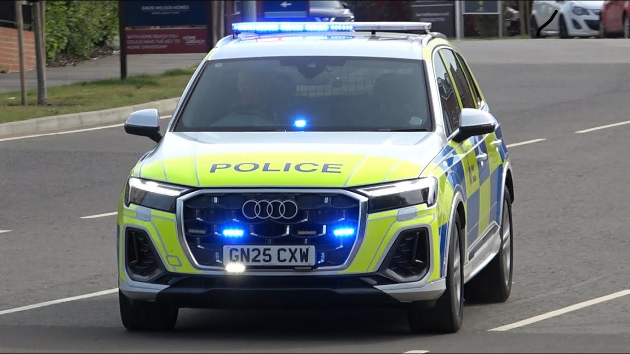 Kent Police, Marked Roads Policing Unit Audi Q7, responding out of the ...
