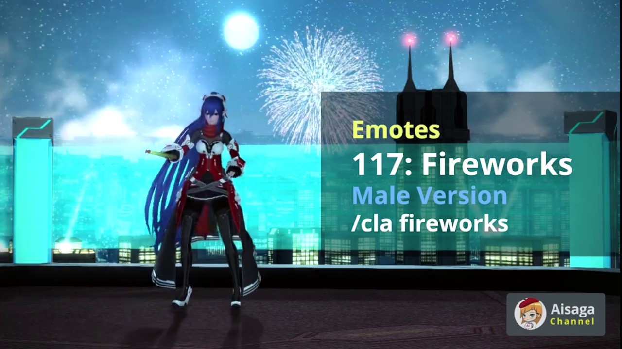 117: Fireworks - PSO2 Emotes - YouTube
