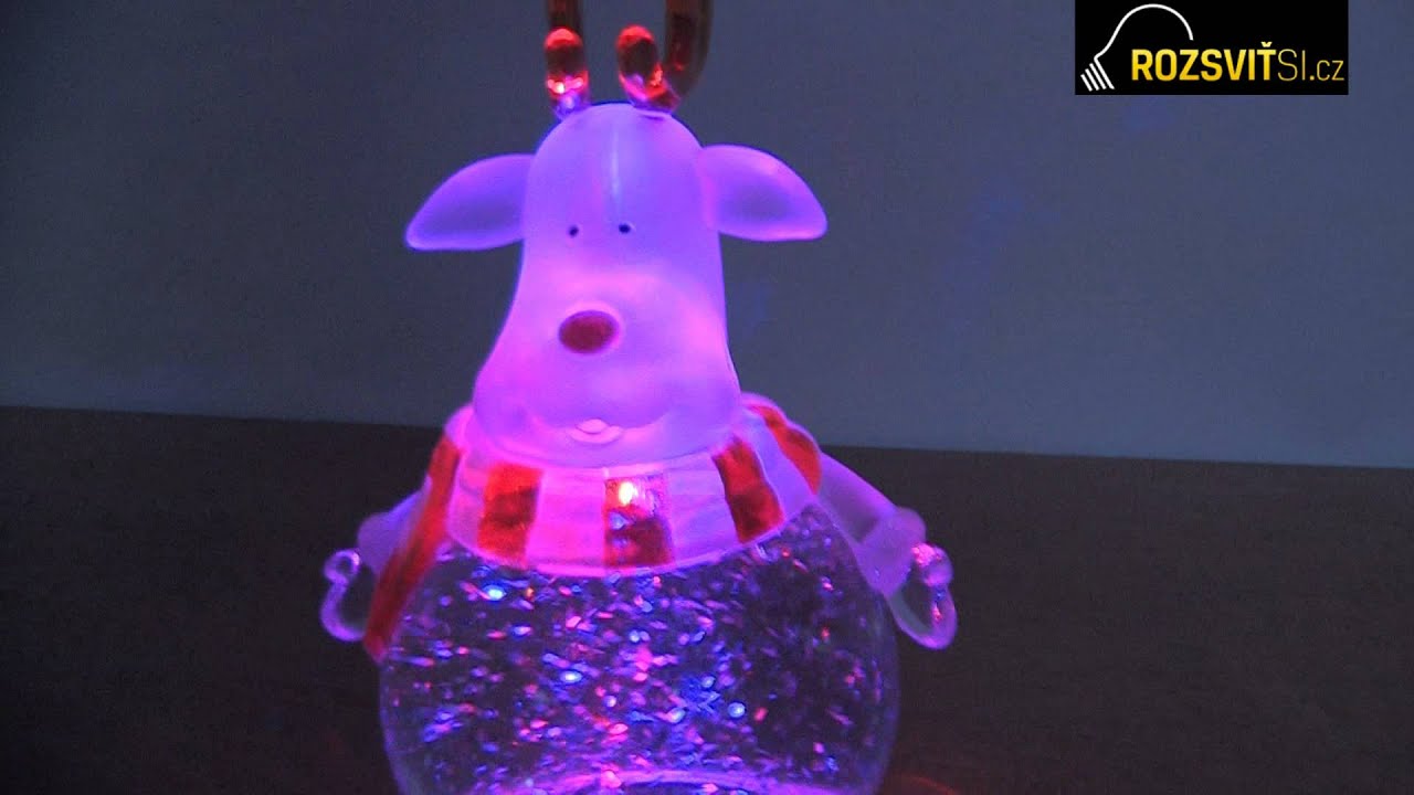 LED svítící sob Rudolf - YouTube