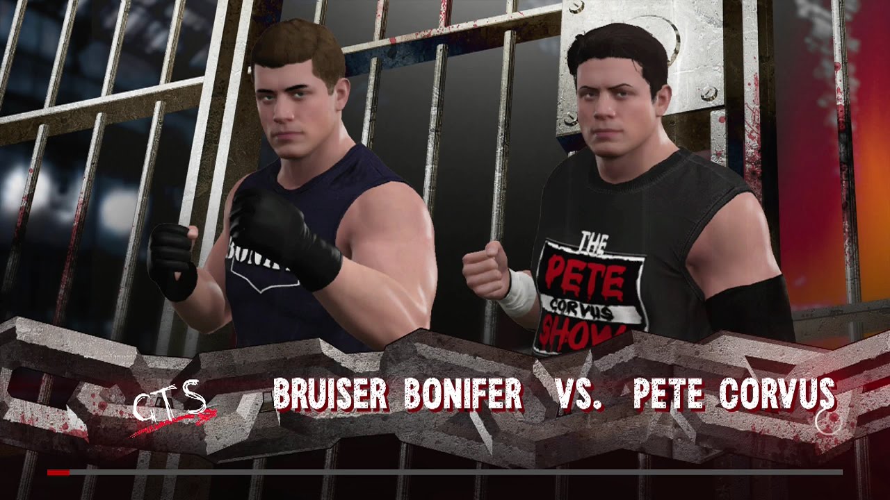 VGW GTS: Bruiser Bonifer vs. Pete Corvus (WWE2K17) - YouTube