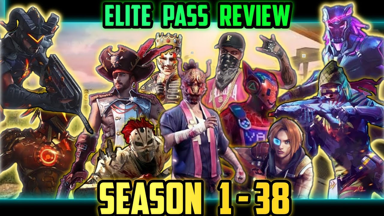Season 1 to 38 Elite pass review || Free Fire old elite passes 😱 . # ...