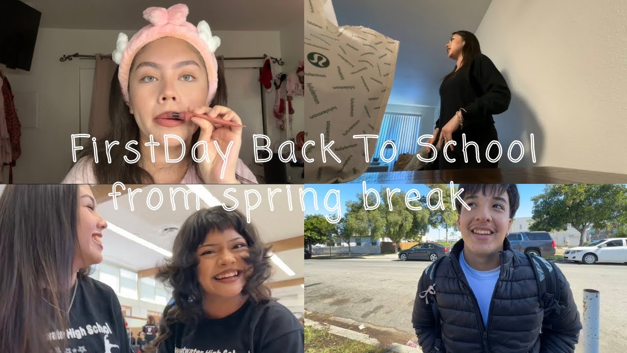 FIRST DAY BACK TO SCHOOL (from spring break 🌷) GRWM/HEALTH CLASS/DANCE ...