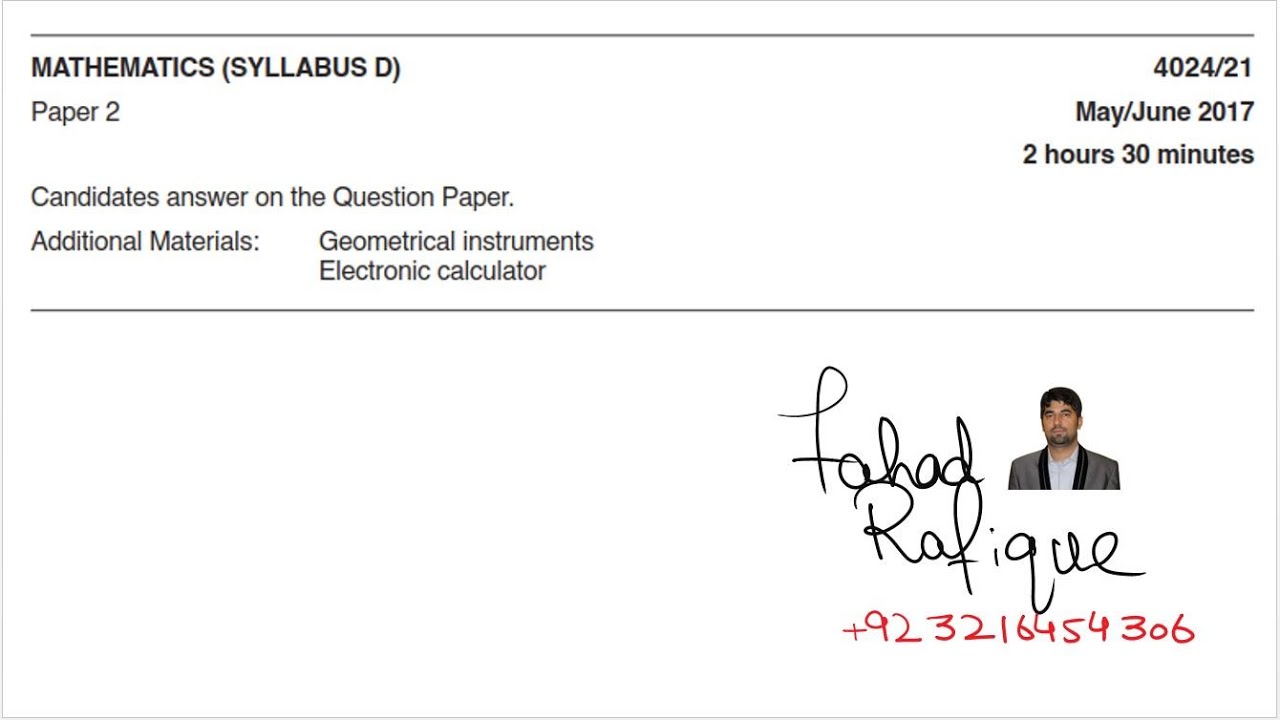 4024 S17 Paper 21 (Solved) - YouTube