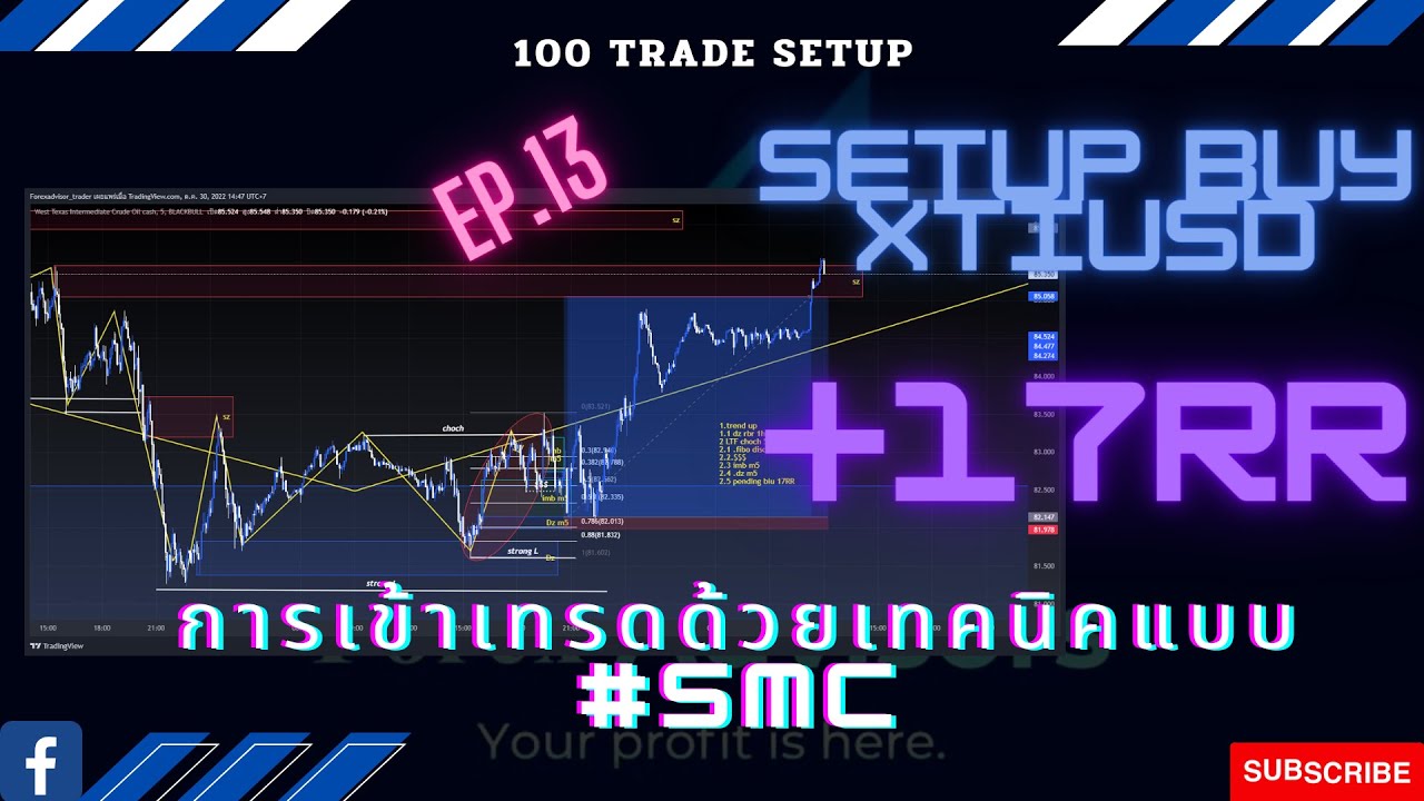 100 trade setup Ep13 setup buy xtiusd +17RR เทรดฟอเรกซ์ด้วยเทคนิคแบบ ...