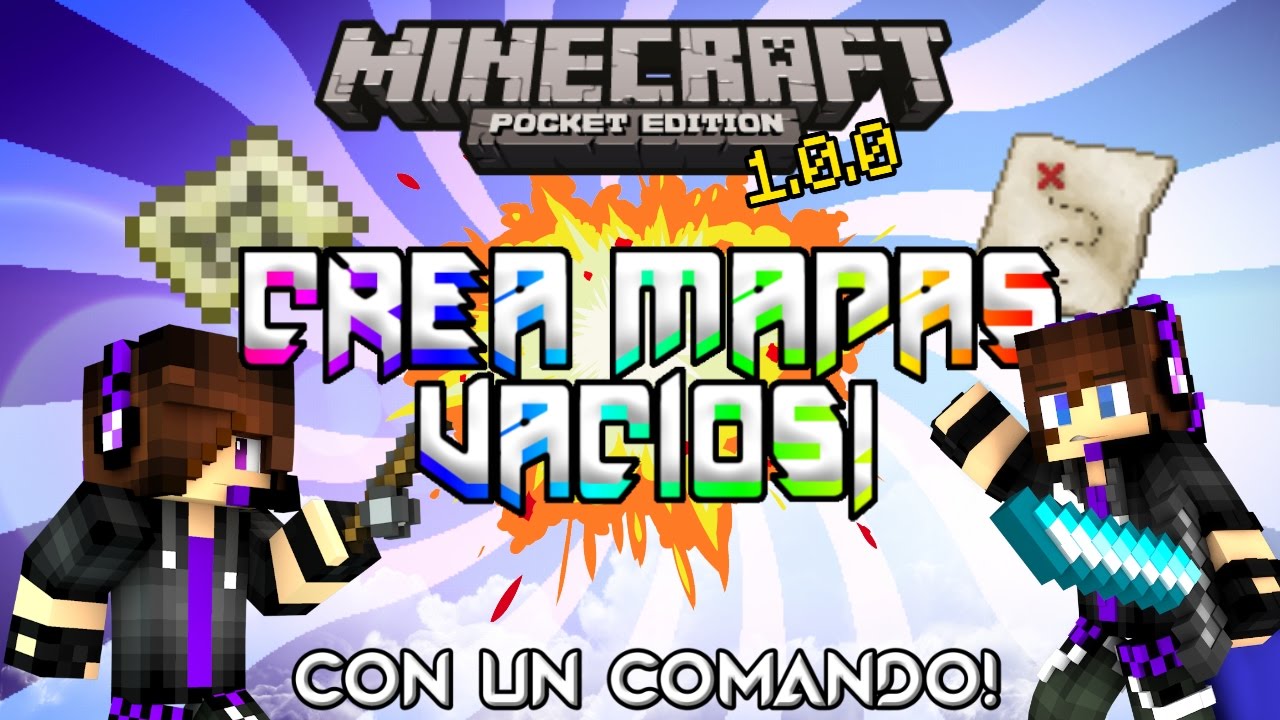 Como hacer un mapa vacio en MCPE?! | Tutorial sencillo - con un solo ...