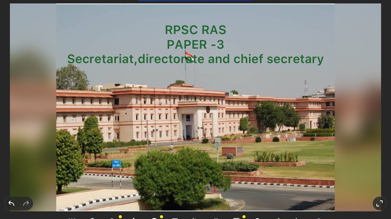 Rpsc RAS PAPER-3 secretariat, directorate and chief secretary - YouTube