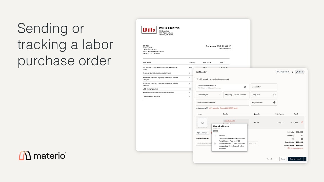 Sending or tracking labor purchase orders - YouTube