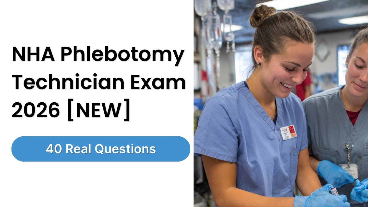 NHA Phlebotomy Technician Exam 2026 [NEW] 40 Real Questions & Answers ...