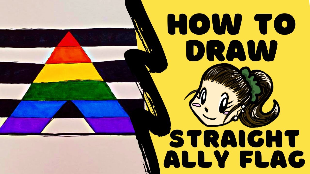 HOW TO DRAW - Straight Ally Flag - YouTube