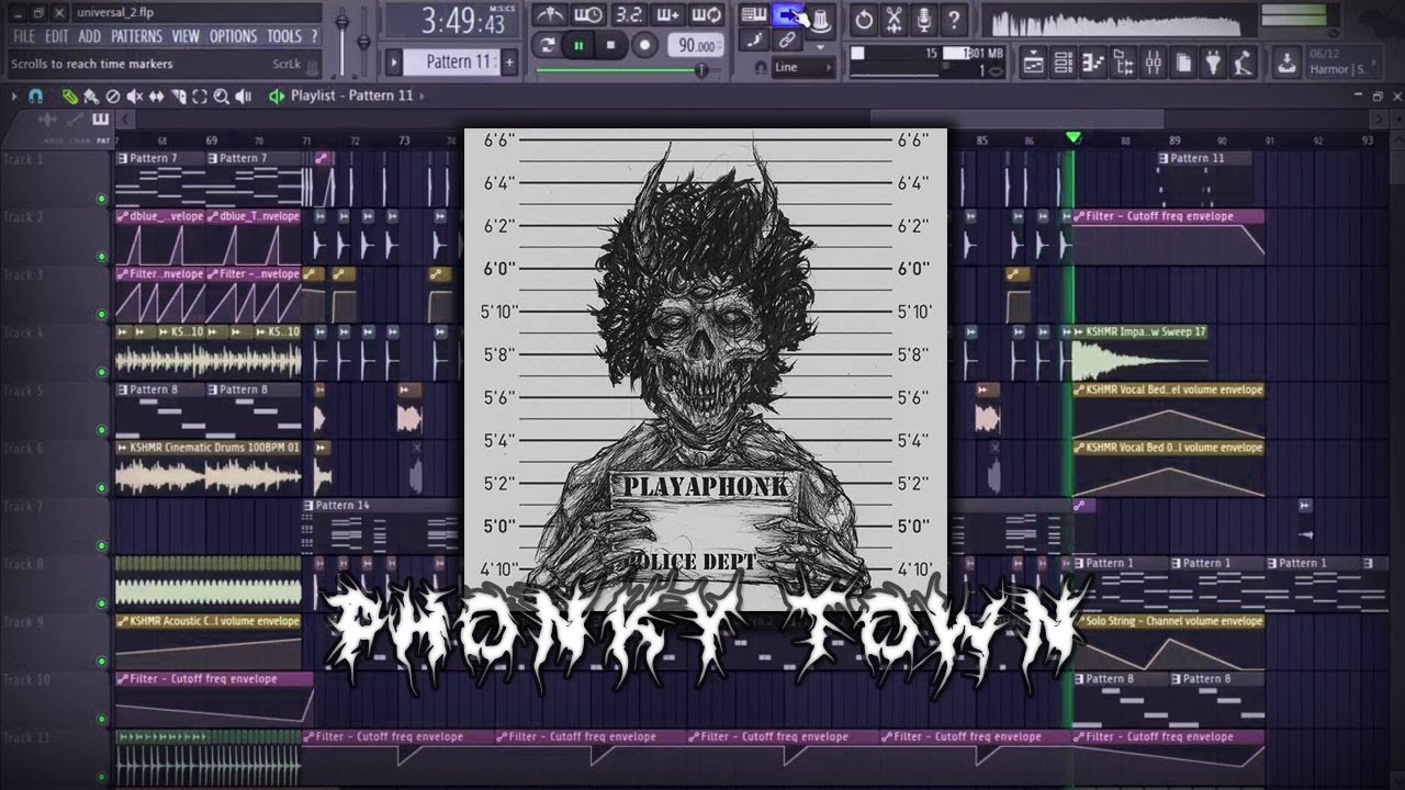 HOW TO MAKE PLAYAPHONK - PHONKY TOWN IN FL STUDIO [FLP] - YouTube