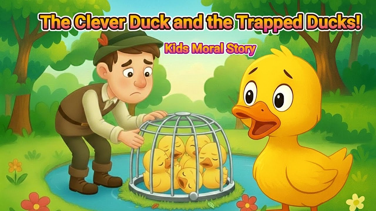 The Clever Duck and the Trapped Ducks | Moral Story for kids | Bed time ...