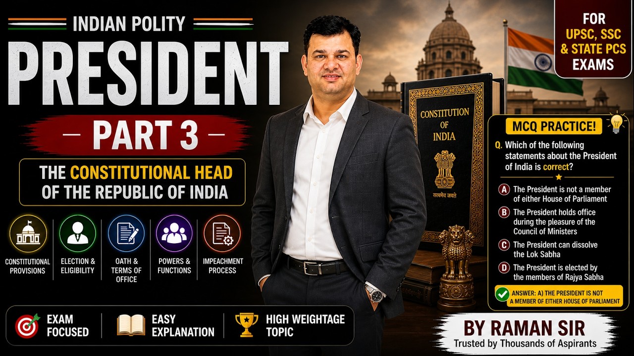 Indian Polity MCQ-20 | President - 3 | UPSC | MPPSC | SSC | BPSC | MPSC ...