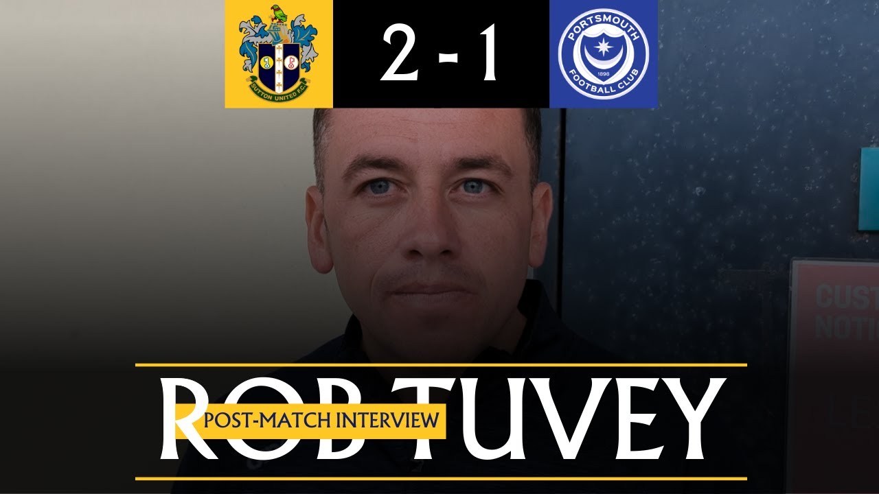 POST MATCH Rob Tuvey Sutton United U18 2 Portsmouth U18 1 31/08/2024 ...