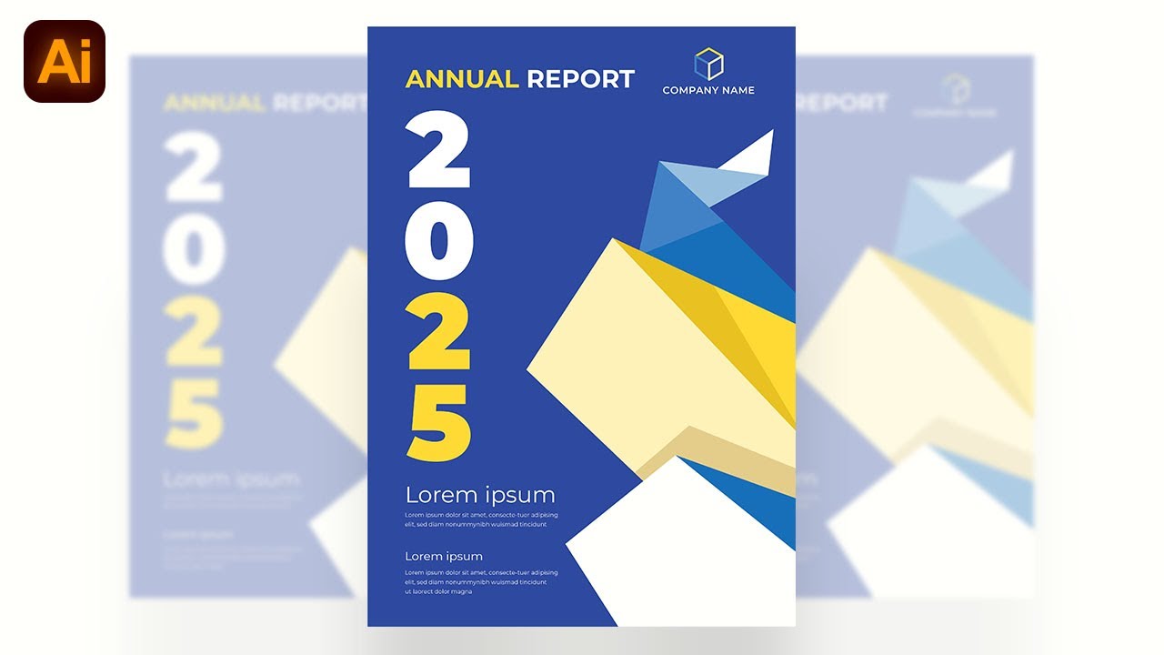 How to Design an Annual Report Cover in Adobe Illustrator - YouTube