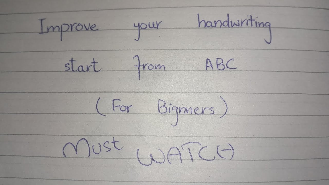 impove your handwriting start from ABC (for beginners) - YouTube