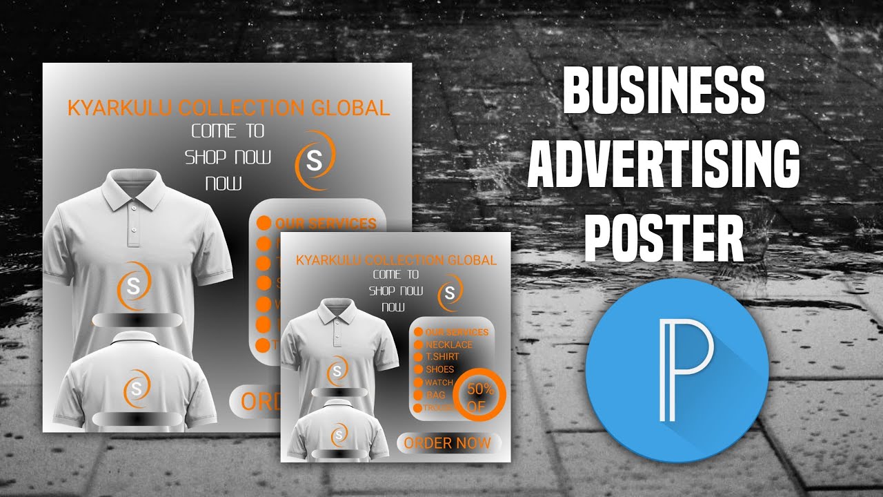 How to create a business advertising poster - YouTube