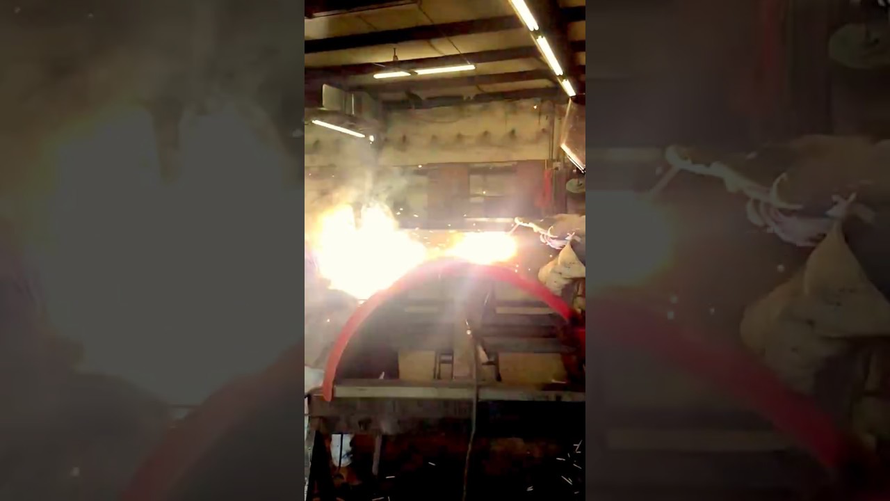 Welding Split Tee 36 x 36 IN - YouTube