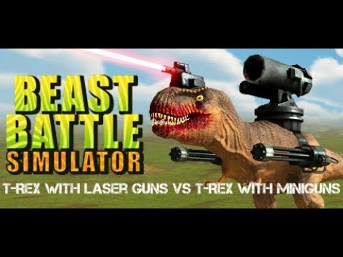 Beast Battle Simulator - T-Rex with laser guns VS T-Rex with miniguns ...