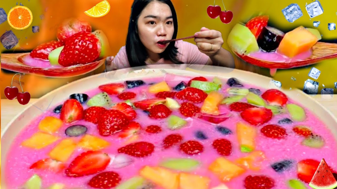 MUKBANG EDISI RAMADHAN! SOP BUAH WARNA WARNI SUPER SEGER POL REK ...