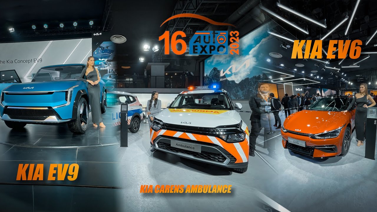 Kia EV6 | KIA EV9 | KIA Carens Police & Ambulance version | Auto Expo ...
