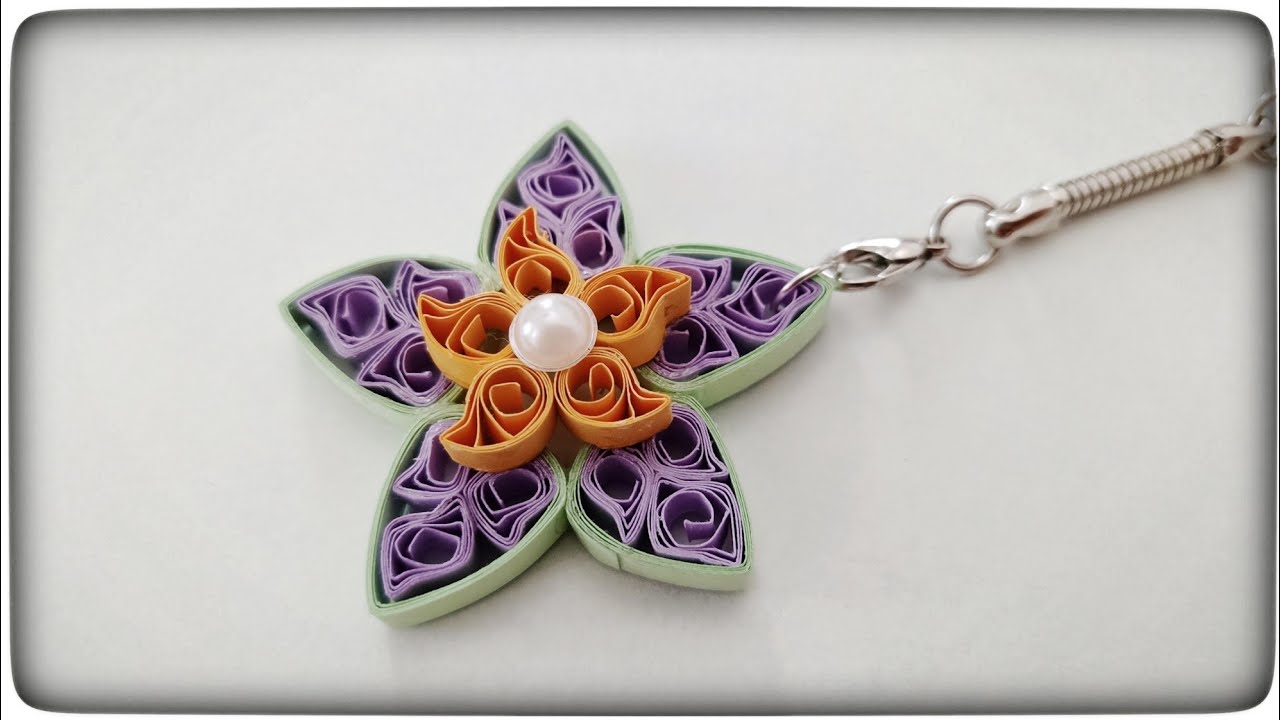 how to make keychains | quilling keychain tutorial / Design 17 - YouTube