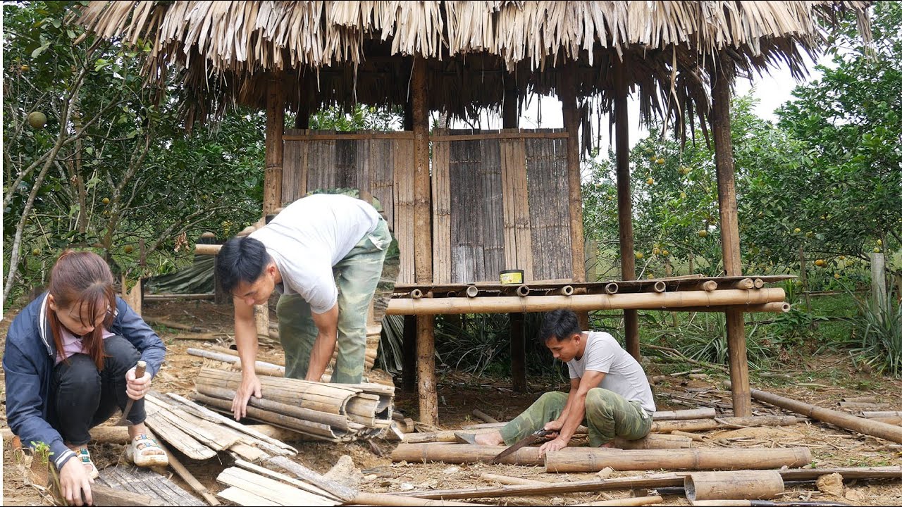 How to make bamboo houses, build your dream house,live with nature ...
