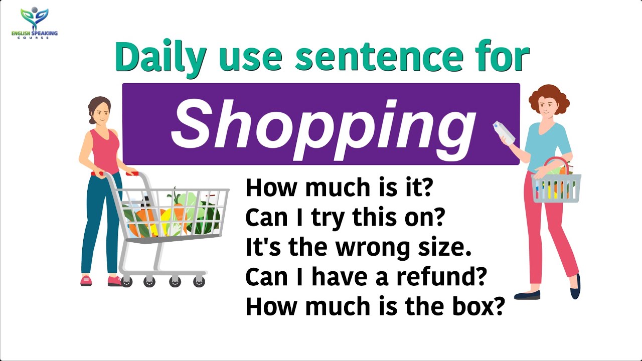 Daily Use English Sentences For Shopping || Everyday conversations for ...