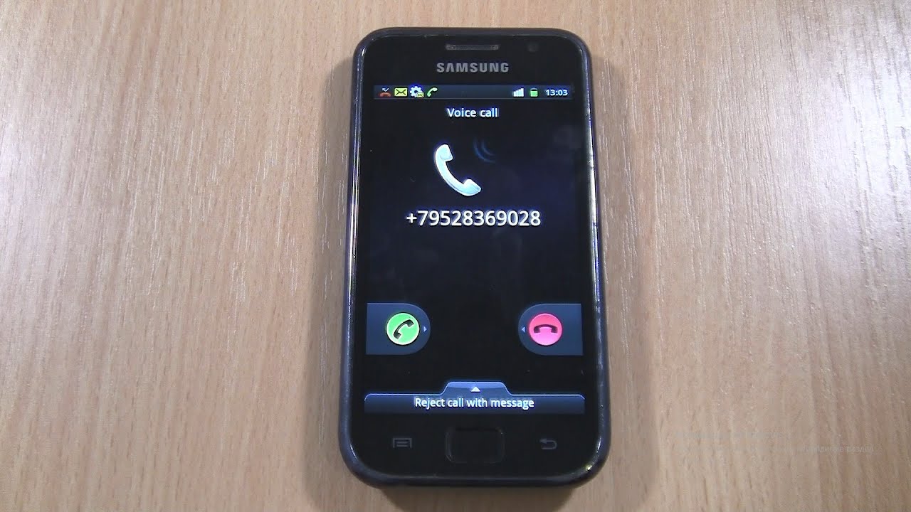 Samsung Galaxy S (S1 I9000) with Google Incoming Call - YouTube