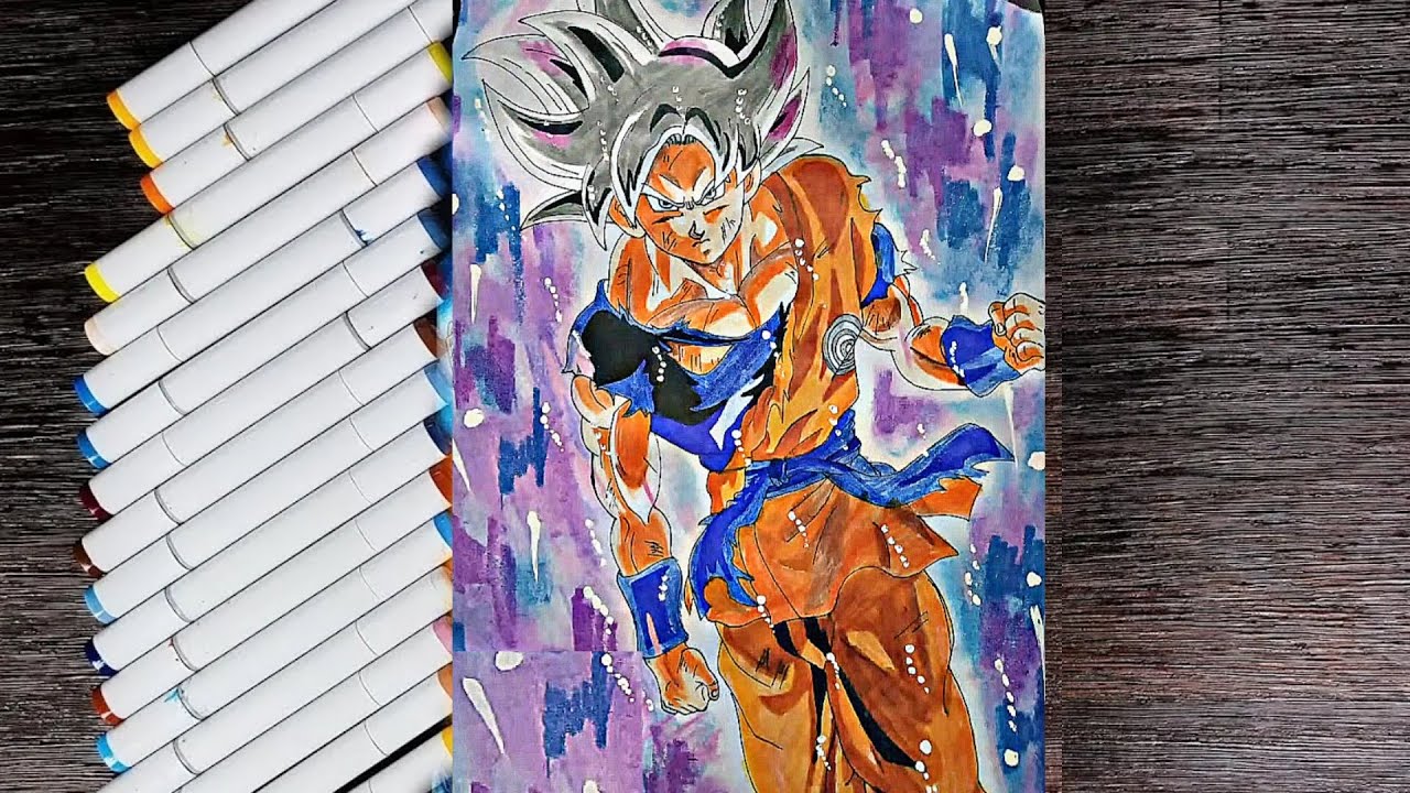 Drawing Goku Mastered Ultra Instinct Awakening - YouTube