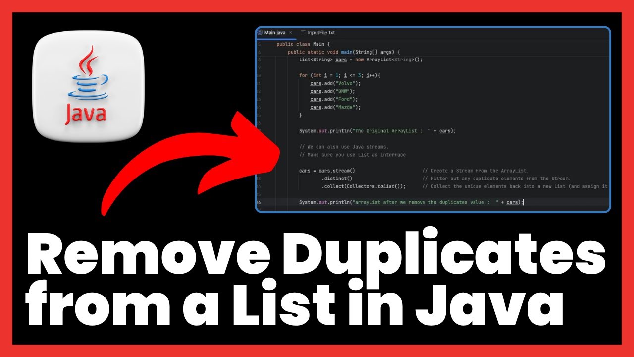 How to Remove Duplicates from a List in Java | FULL GUIDE - YouTube